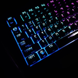 Daedric Font Backlit Keycap Set (top Print Only or Top and Front Side ...