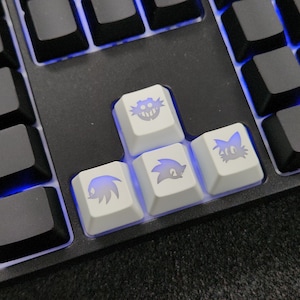 Sonic the Hedgehog Characters Backlit Keycap Pack | Mechanical Keyboard ...