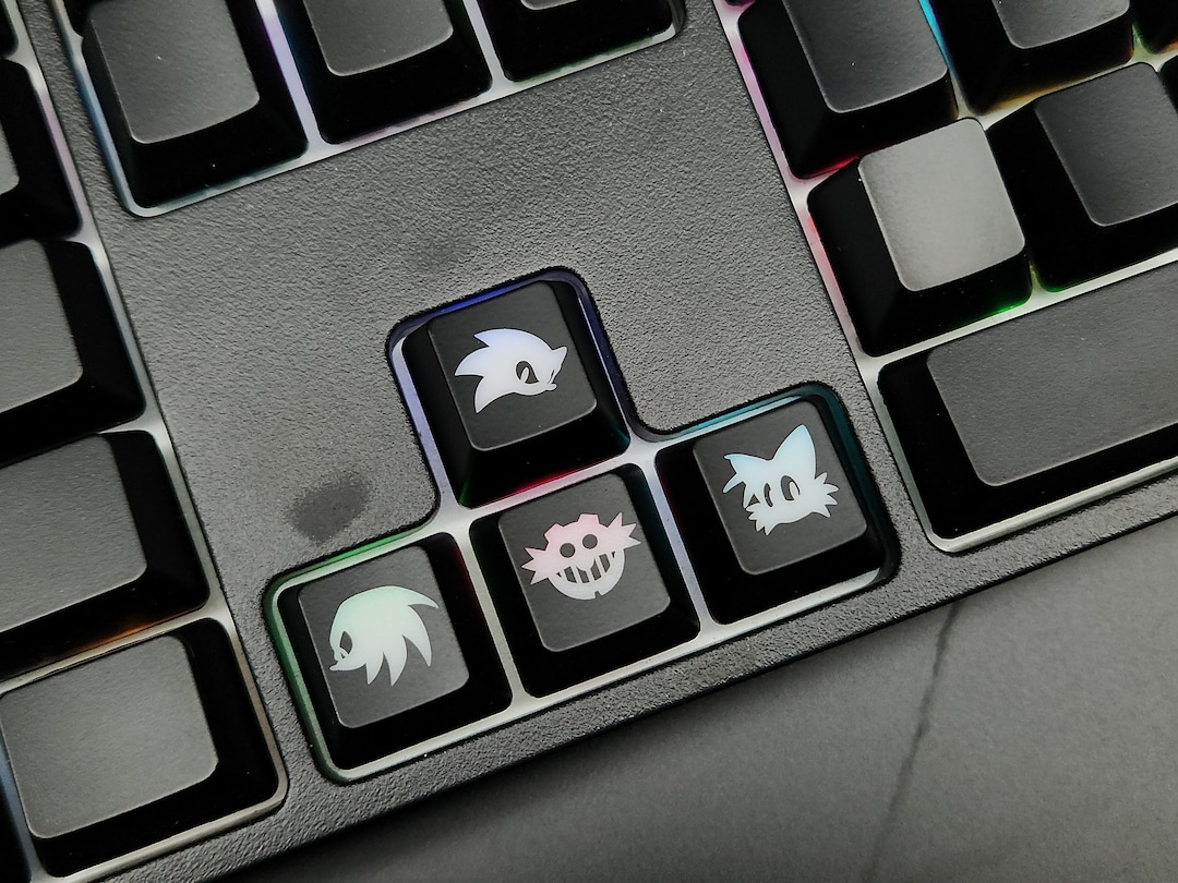 Sonic the Hedgehog Characters Backlit Keycap Pack | Mechanical Keyboard ...