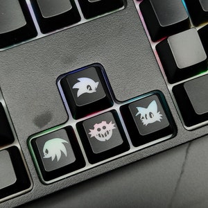 Sonic the Hedgehog Characters Backlit Keycap Pack | Mechanical Keyboard ...