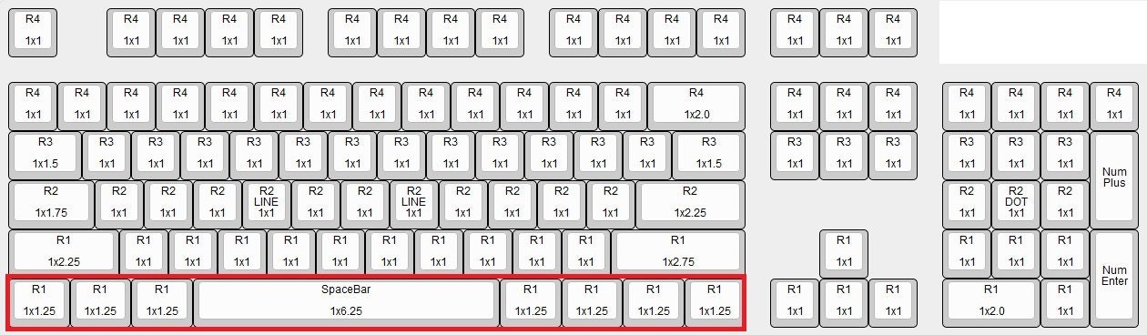 Spanish Language Layout Backlit Keycap Set - 104 Keys With 6.25 Layout ...