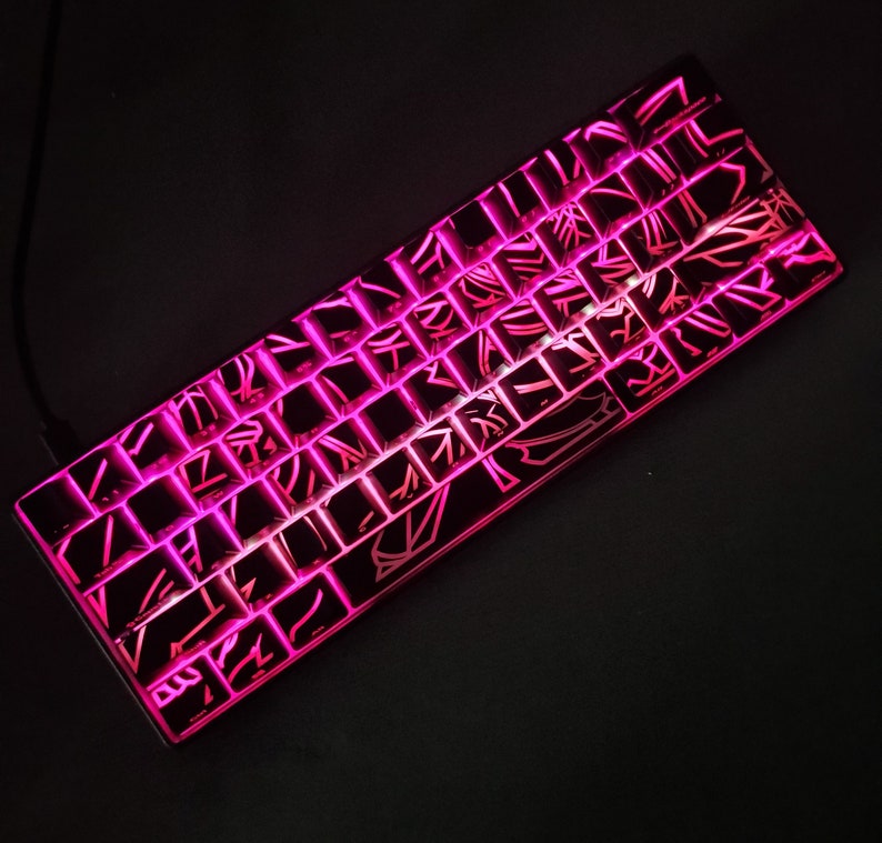 Custom Pattern Backlit Keycap Set top and Front Side Print - Etsy