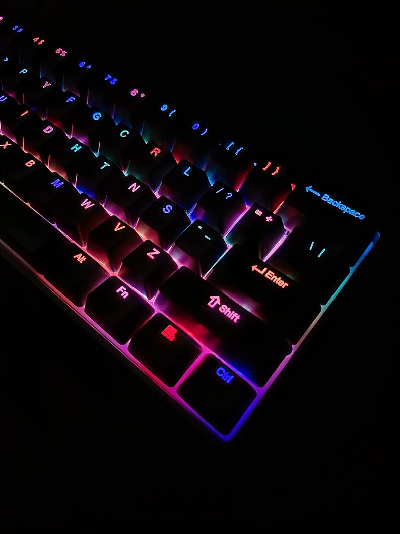 Dvorak Layout Backlit Keycap Set: RGB Mechanical Keyboard - Etsy