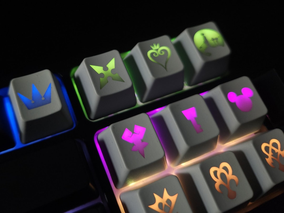 Kingdom Hearts off White Backlit Keycaps Set of 16 Keycaps Mechanical ...