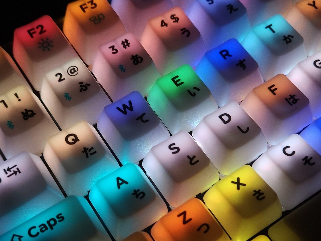 English & Japanese Dual Languages Layout Frosted White Translucent ...