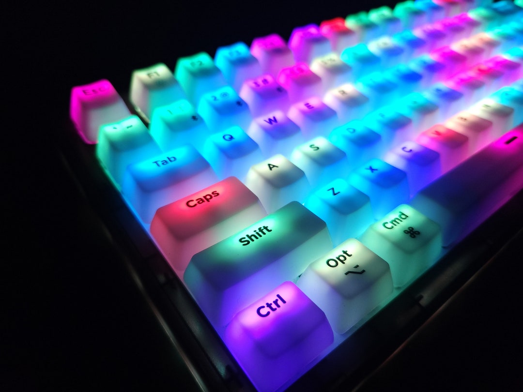 Frosted White Translucent Keycap Set for Mechanical Keyboard - Etsy