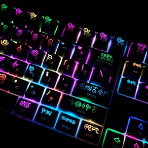 Complete Pokemon Unown Backlit Keycap Set | Full 104 / 105 Key OEM ...