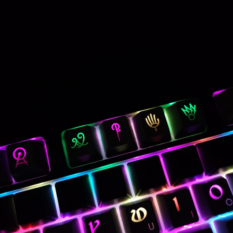 Low Profile - FFXIV Backlit Keycaps (A to Z / 26 Keycaps) | FFXIV "the ...