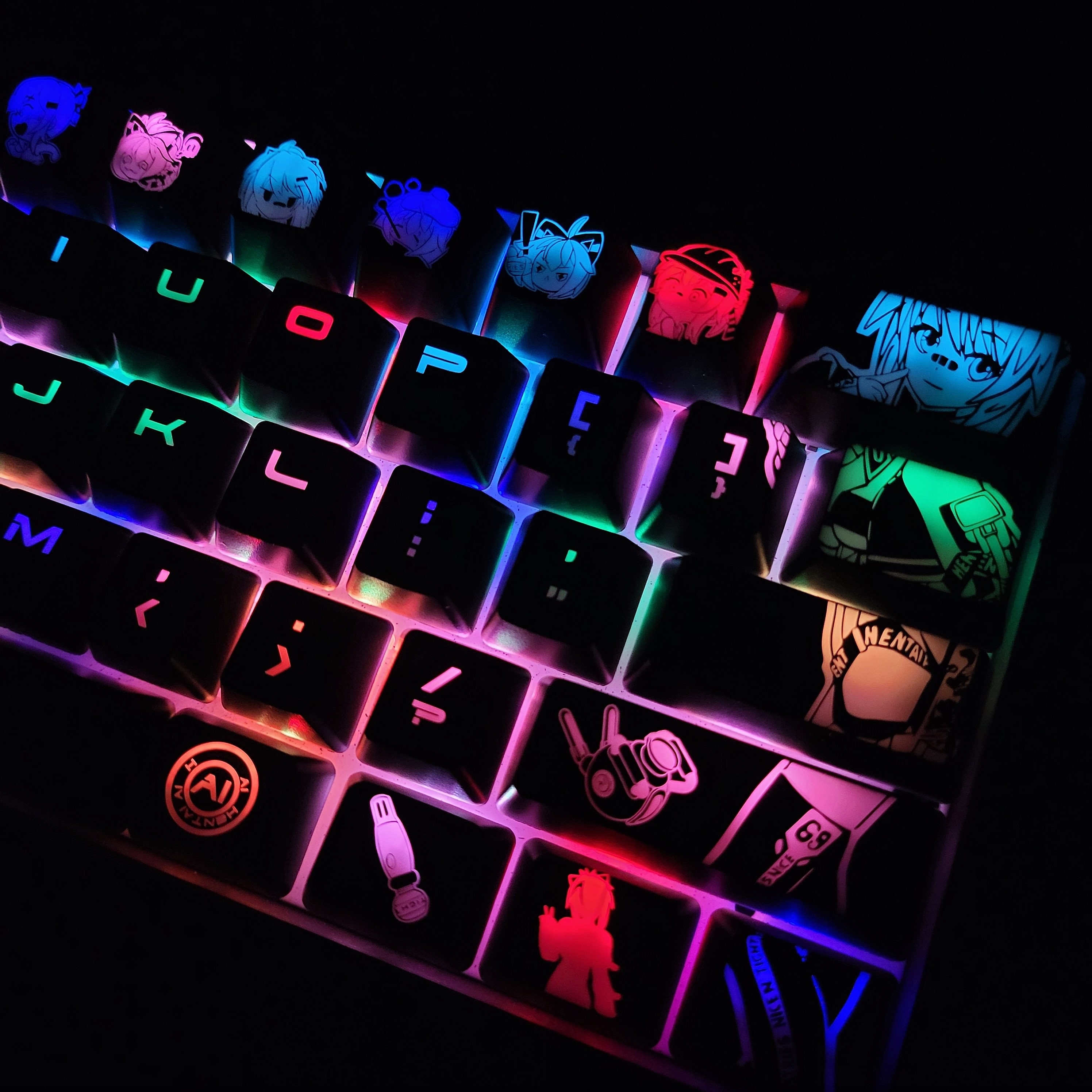 Custom Anime Theme Backlit Keycap Set-61 Keys With 6.25 Layout - Etsy ...