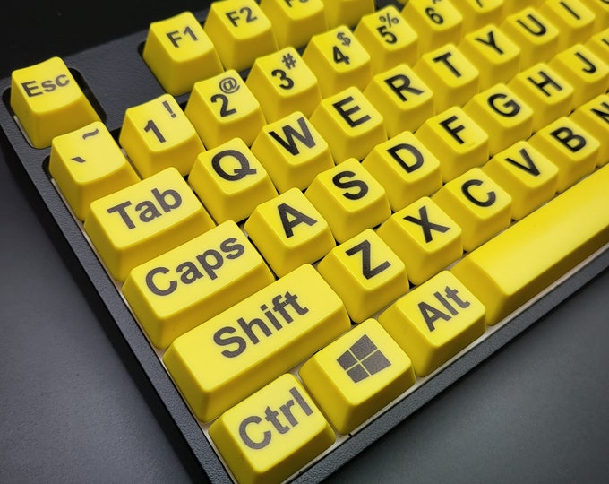Custom Large Printed Mechanical Keyboard | Low Vision Mechanical ...