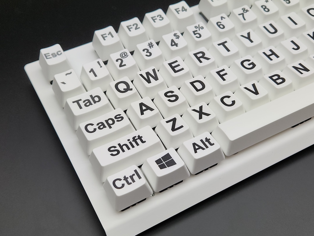 Large Printed Letter Mechanical Keyboard Low Vision Mechanical Keyboard ...