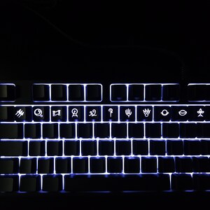 FFXIV off White Backlit Keycap Set (A to Z / 26 Keycaps) | FFXIV "the ...