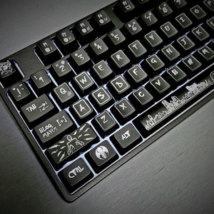 Spanish Language Layout Backlit Keycap Set - 104 Keys With 6.25 Layout ...
