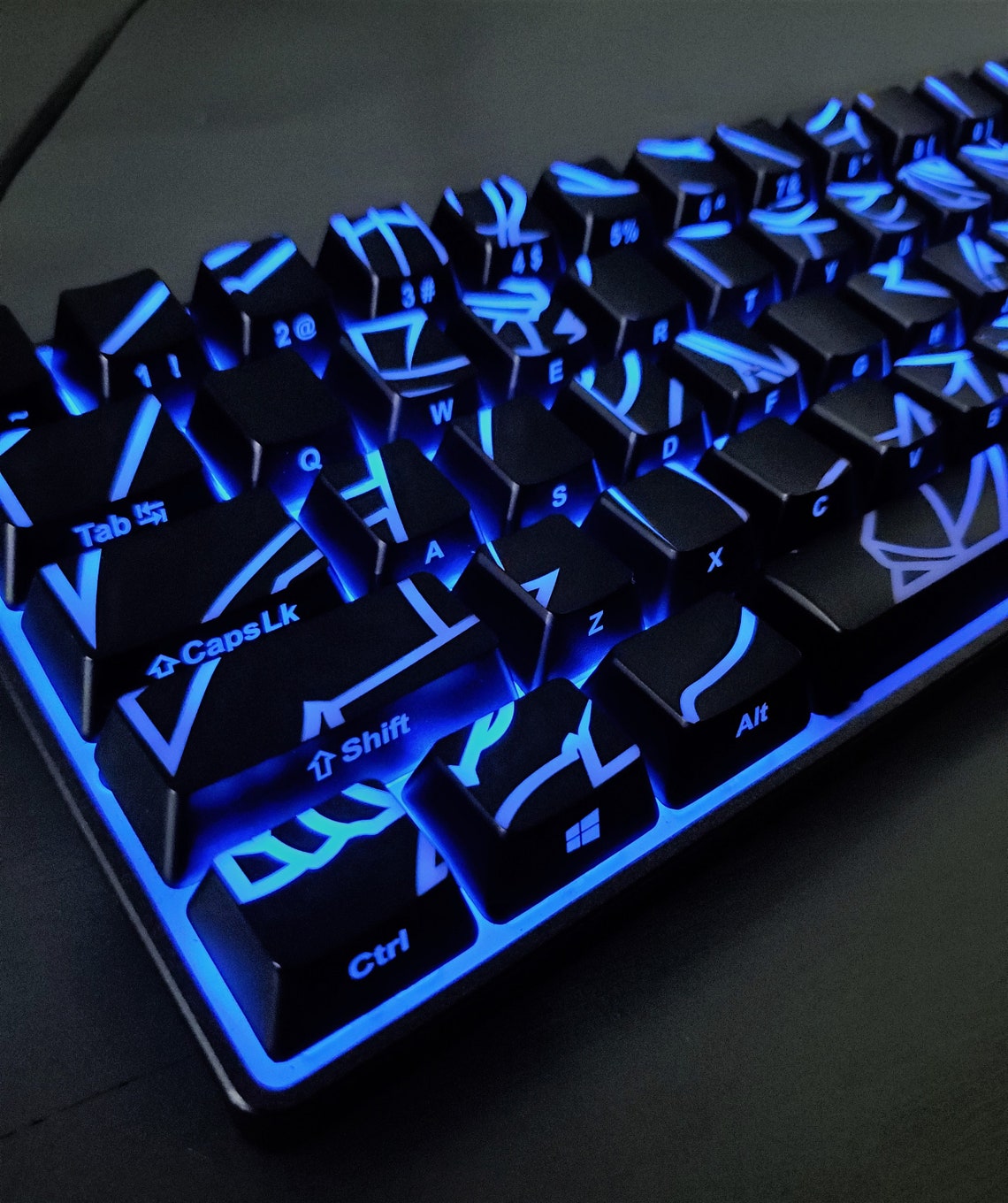 Custom Pattern Backlit Keycap Set top and Front Side Print - Etsy