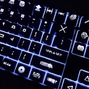 Star Wars Aurebesh Backlit Artisan Keycap Set - Etsy