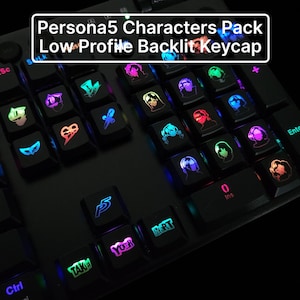 Low Profile - Custom Made Persona5 Characters Backlit Keycaps Pack - Etsy