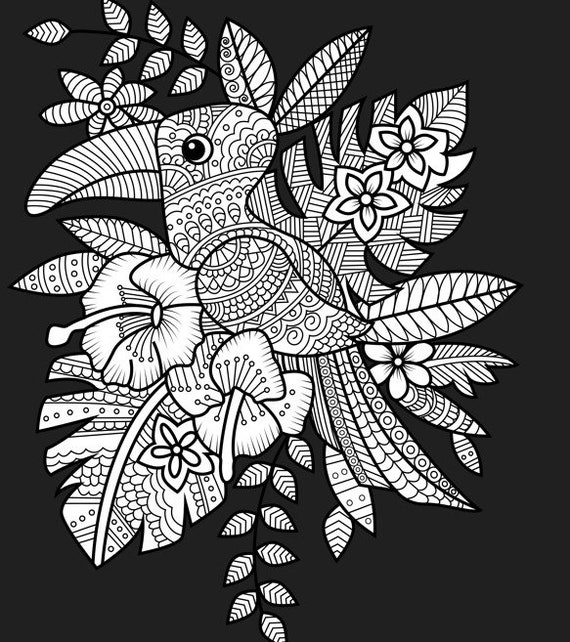 Coloring Pages Of Tropical Bird