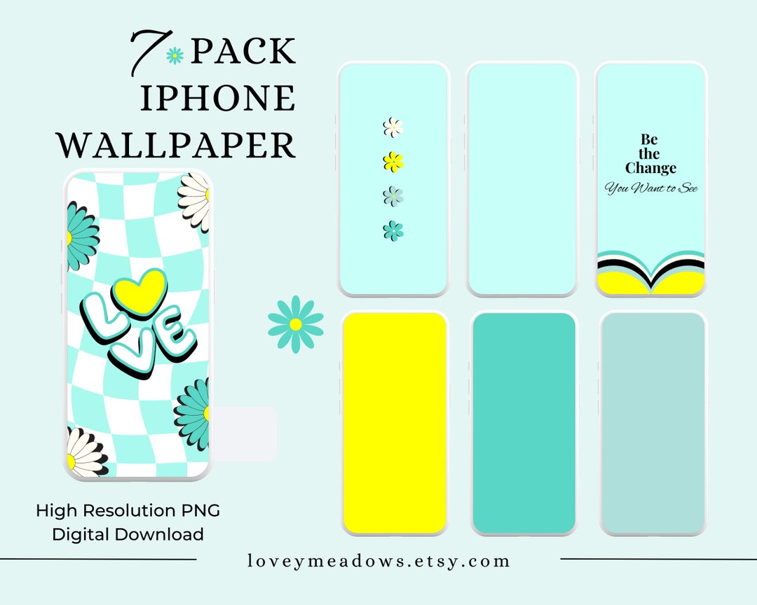 Teal Bloom Smartphone Wallpaper Minimalist iPhone Screensaver Android ...