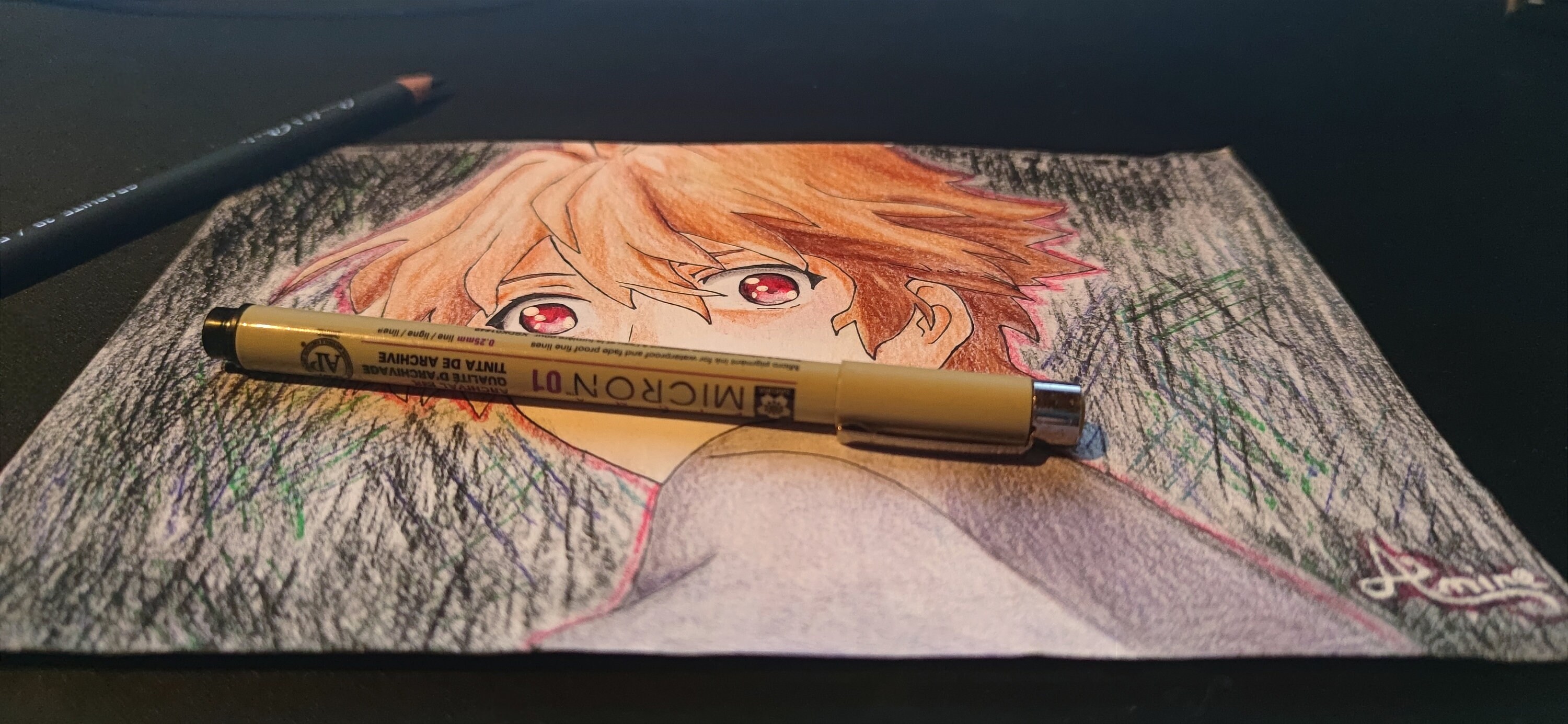 Shu Anime Drawing - Guilty Crown (A5 Format) - Etsy