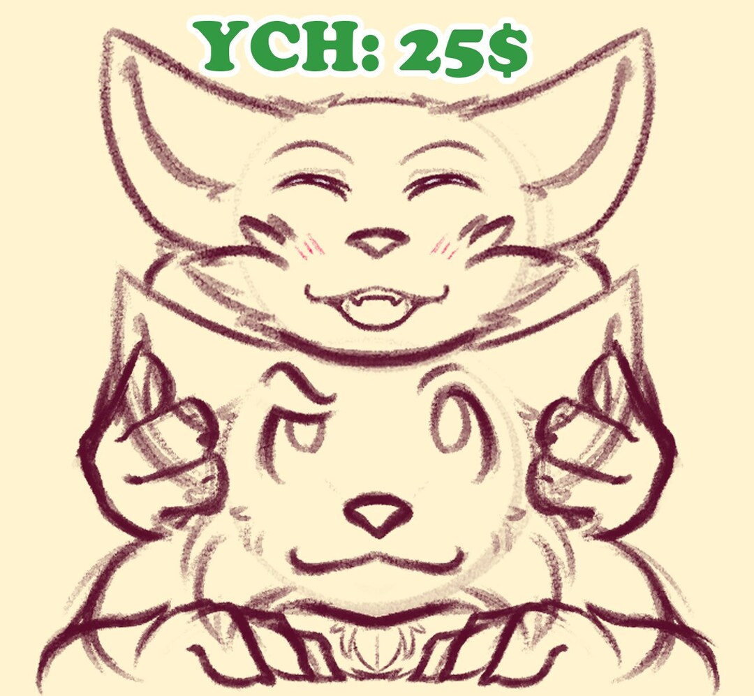 Couple Stack Ych/furry/custom Art/ych - Etsy
