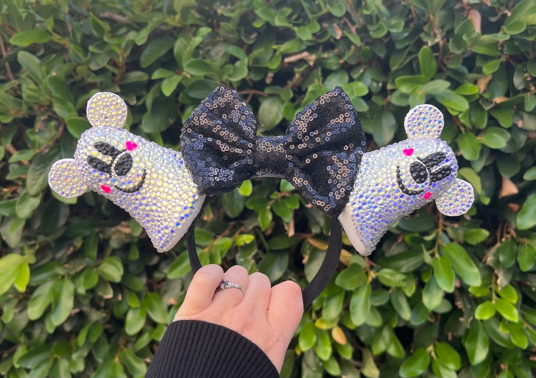 Mickey Ghost Crystal Mickey Ears - Etsy