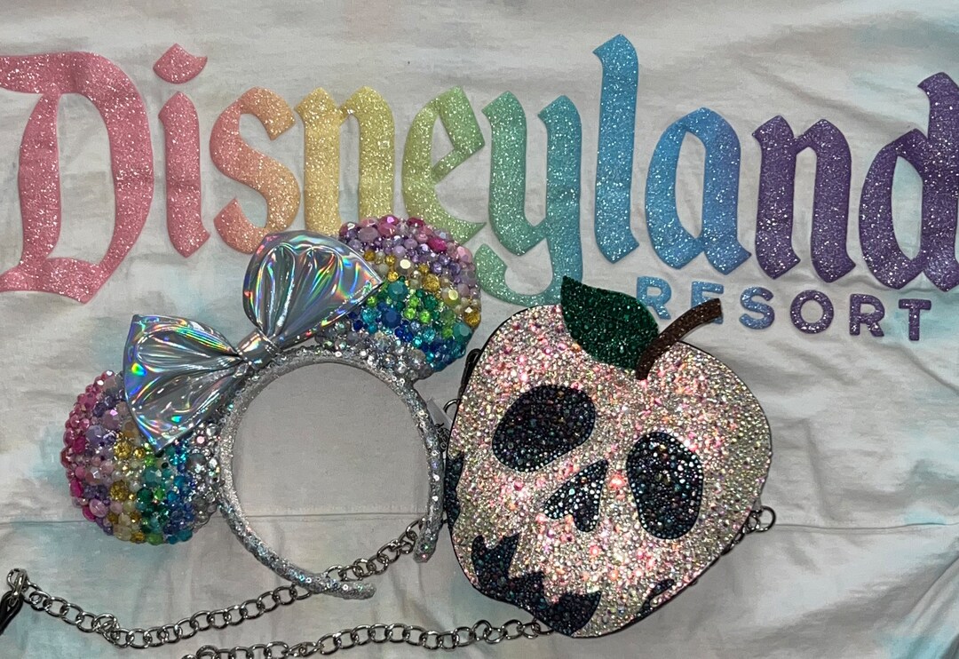 Poison Apple Crystal Purse Black and White Glow in the Dark Color Shift ...
