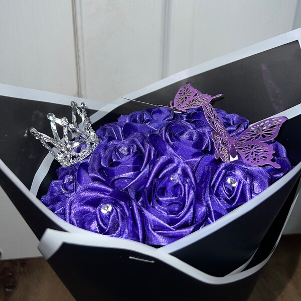 Glitter Roses Bouquet - Etsy UK
