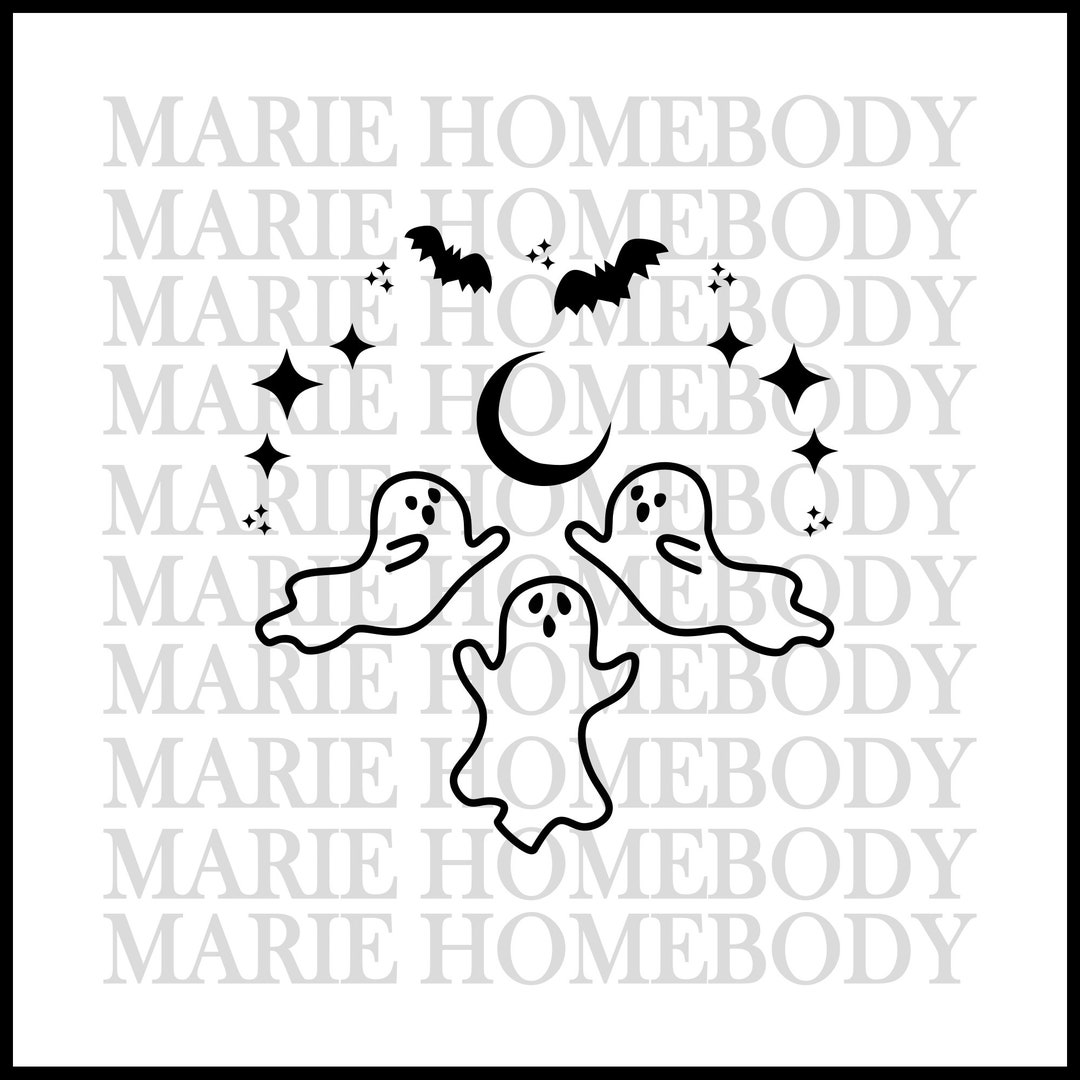 Spooky Ghost Halloween File~.svg, .png, .jpg, .pdf, . - Etsy
