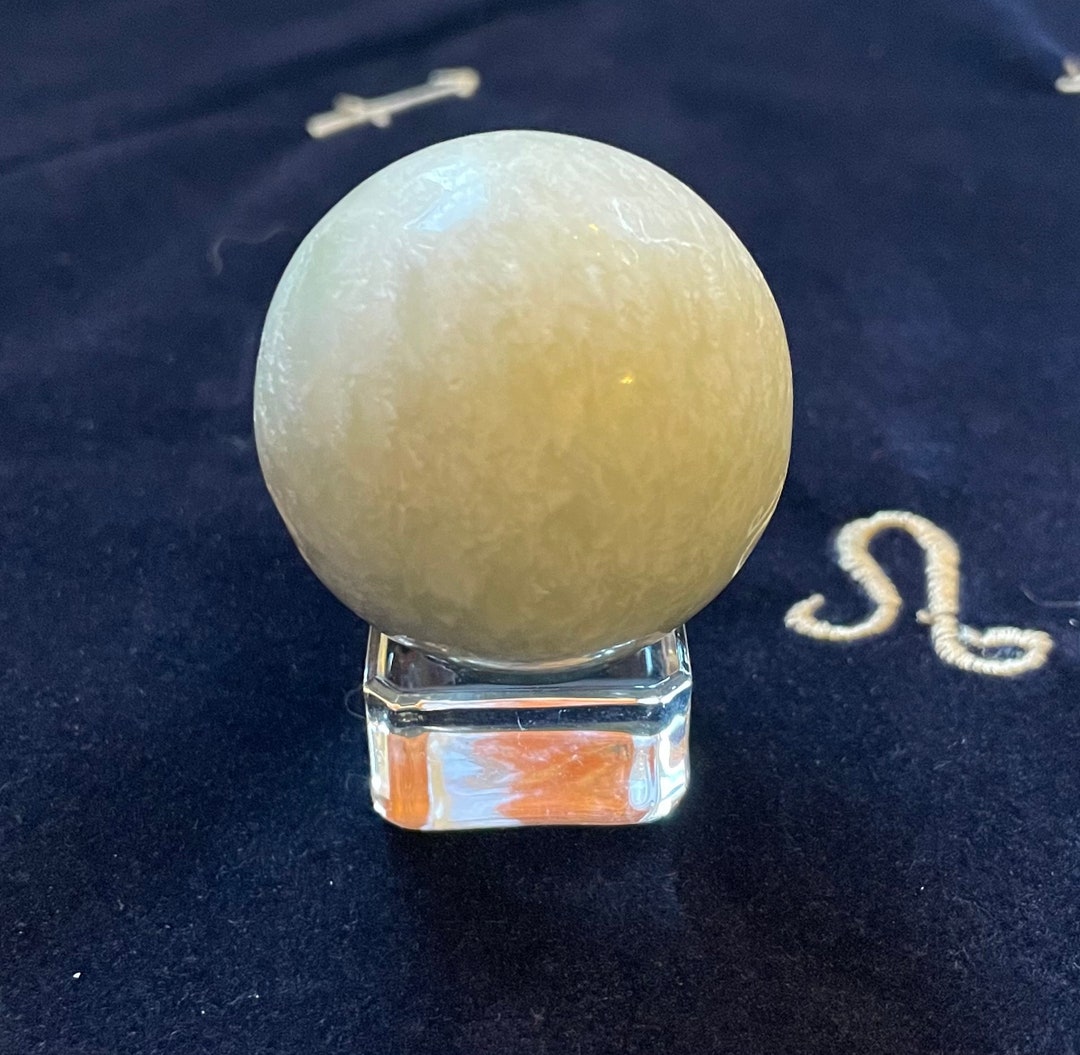 Natural JADE STONE SPHERE W/ Stand - Etsy