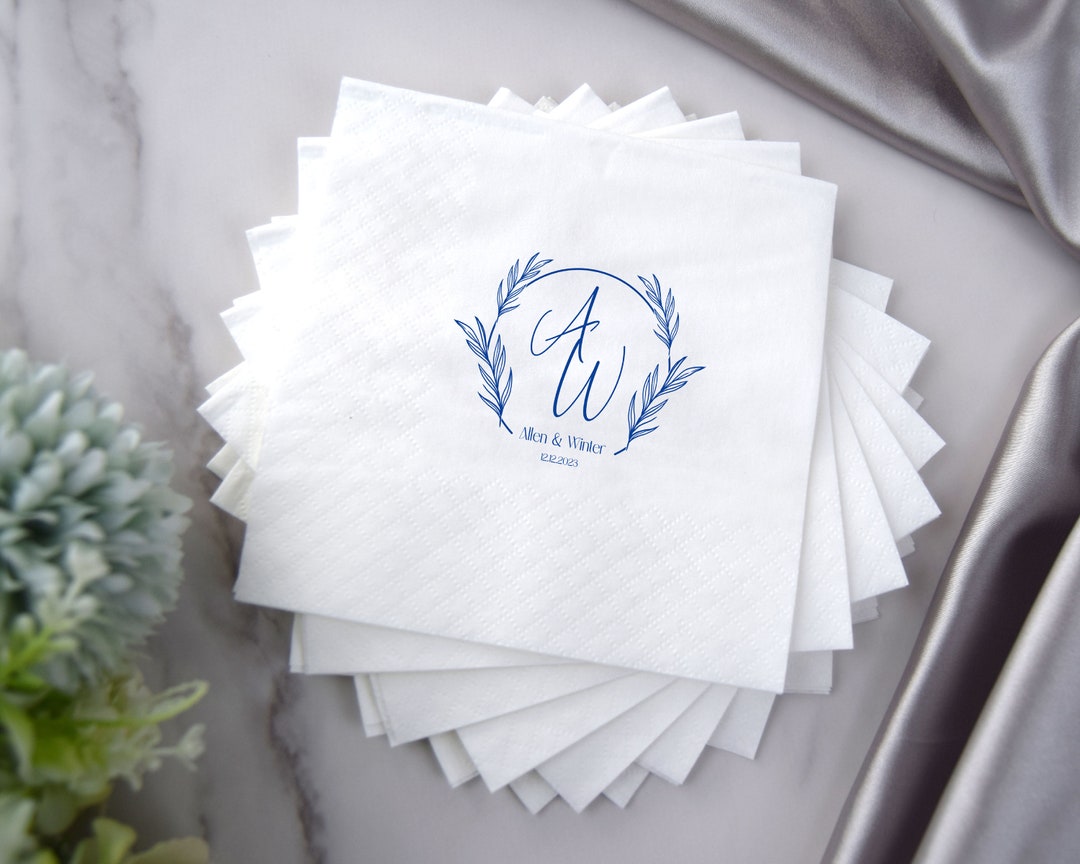 Personalisierte Servietten Personalisierte Servietten Hochzeit - Etsy.de