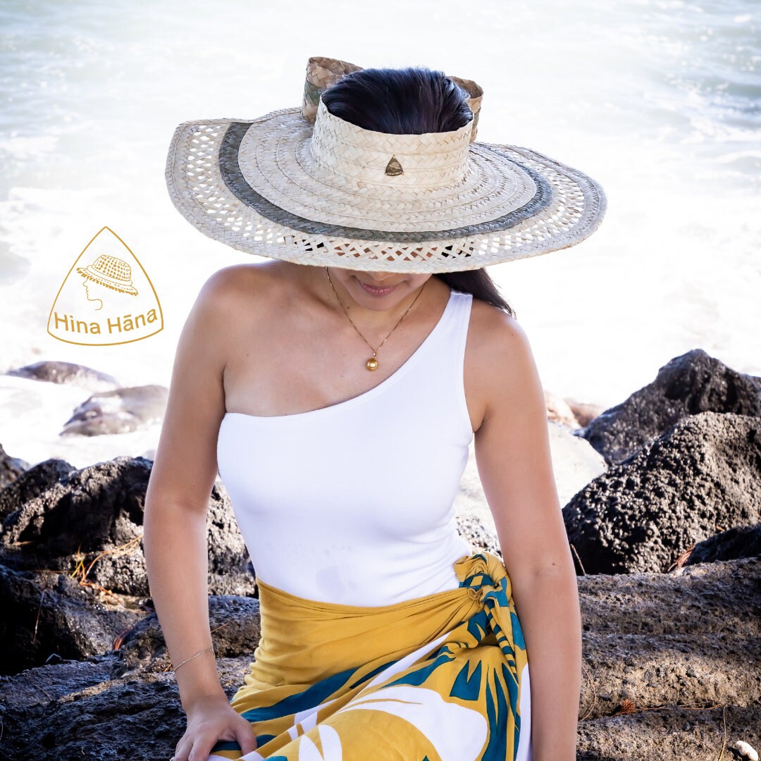 Anihei Tahiti Lauhala Papale, Tahitian Handmade Paeore Hat, Made in ...