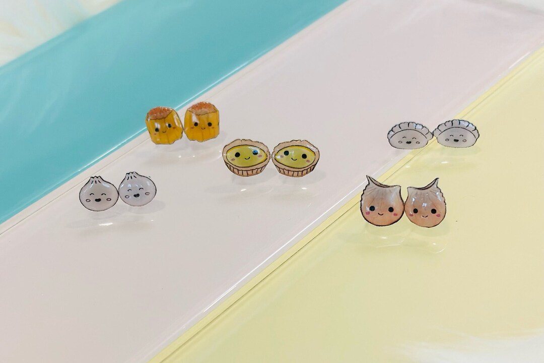 Dim Sum Cute Earrings Food Accessories Gift for Friends Hypoallergenic ...