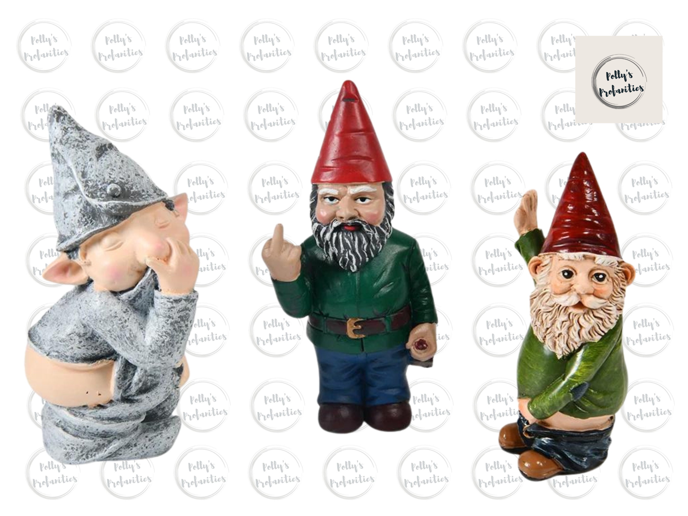 Drunk Garden Gnome Statue Naughty Gnome Patio Ornament Go Away Statue ...
