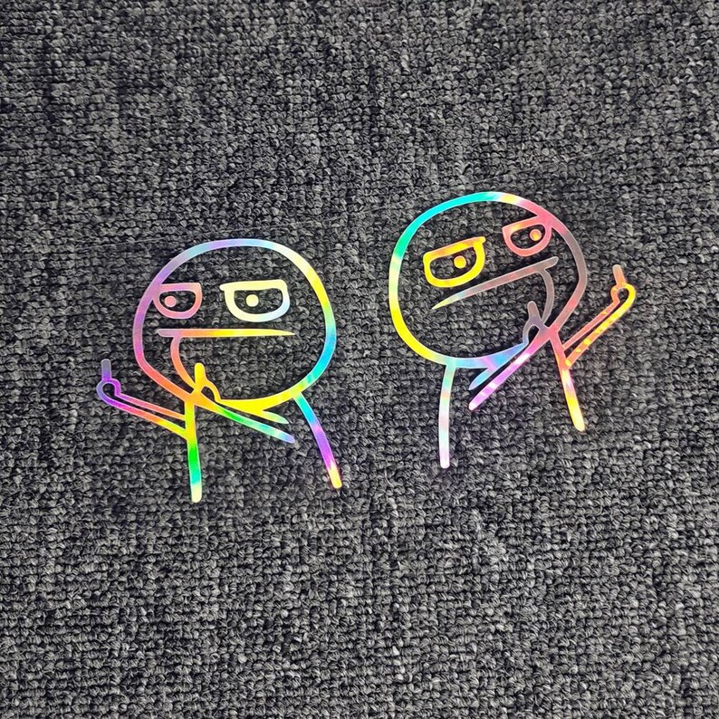 2pce Cartoon Middle Finger Car Sticker, Funny Bumper Sticker, up Yours ...