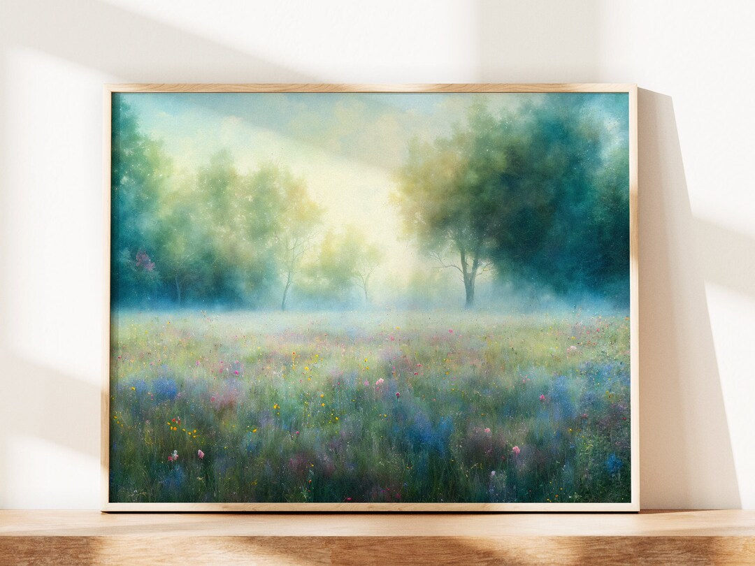 Abstract Meadow Landscape Print, Abstract Landscape Art Print, Abstract ...