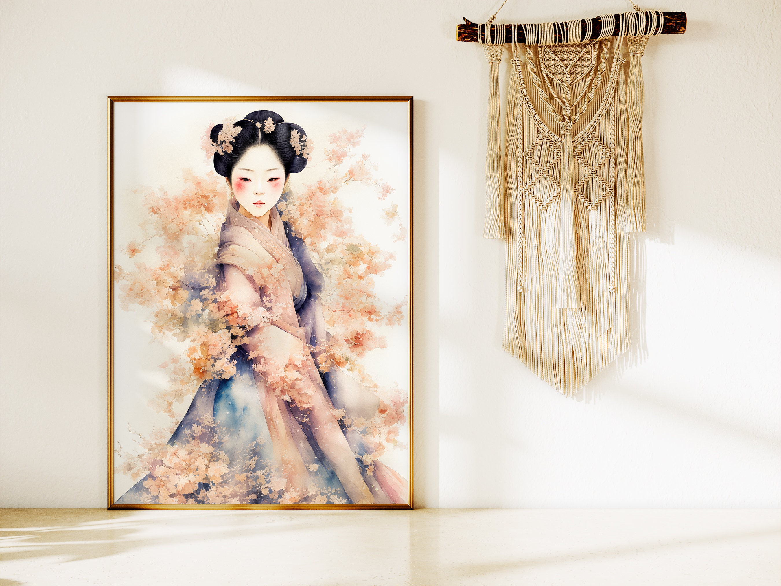 Geisha Print, Geisha Painting, Japanese Wall Art, Geisha Wall Art ...