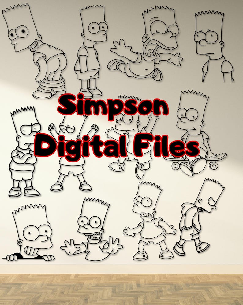 Simpsons Laser Cut Svg Dxf Eps Files, Digital File for Laser and CNC ...