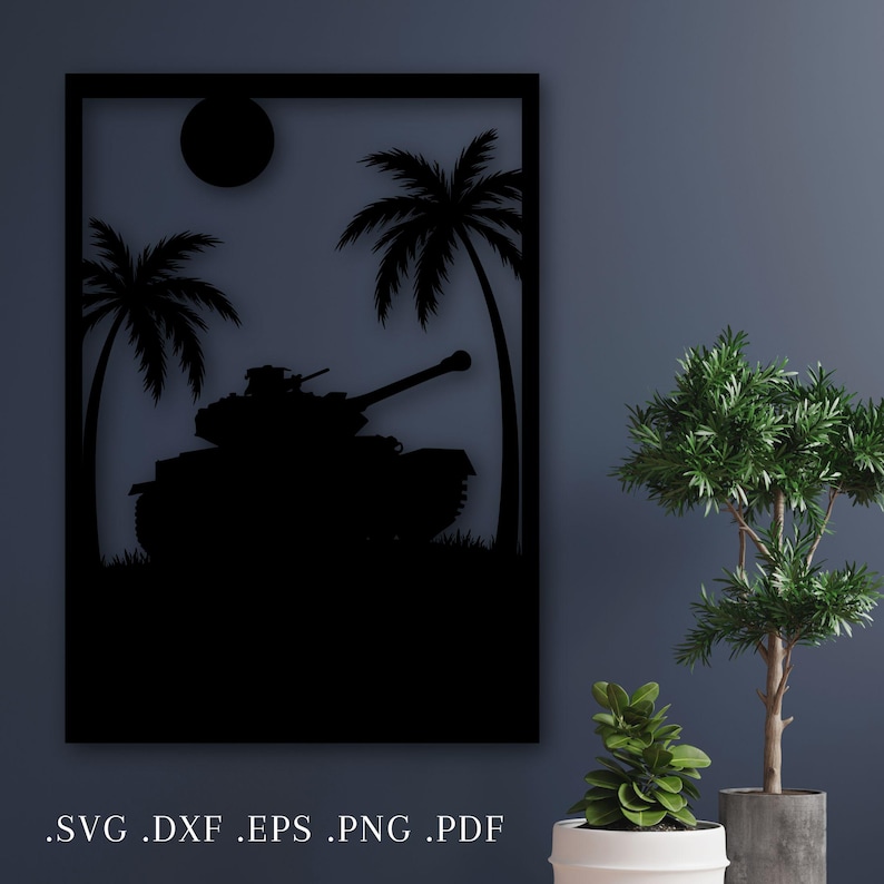 Tank Metal Wall Art Svg , Dxf, Eps, Png and Pdf | Laser Cut, Plasma Cut ...