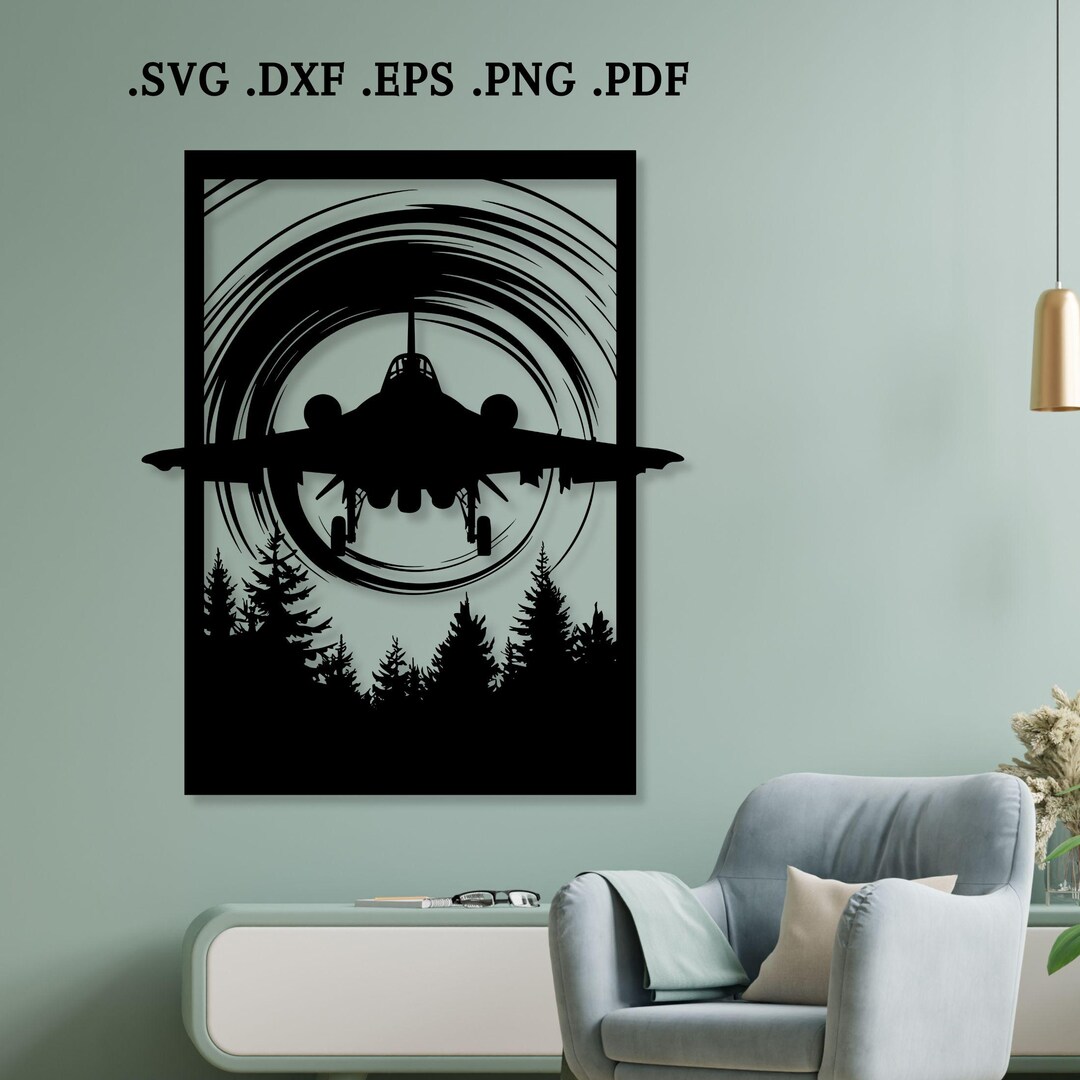 Military Aircraft Metal Wall Art Svg , Dxf, Eps, Png and Pdf | Plane ...