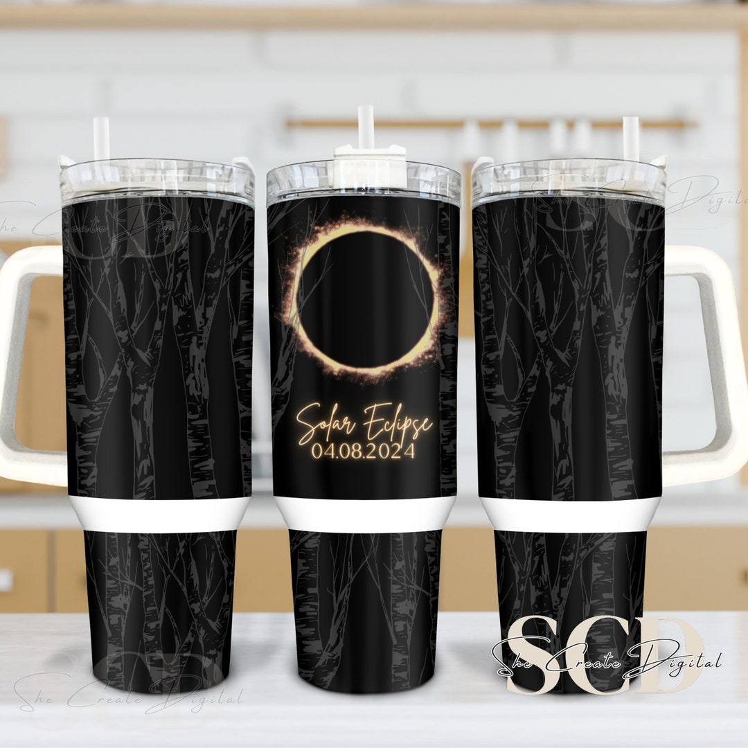 The Trees Solar Eclipse 40oz Quencher Tumbler Sublimation Design Wrap - Etsy