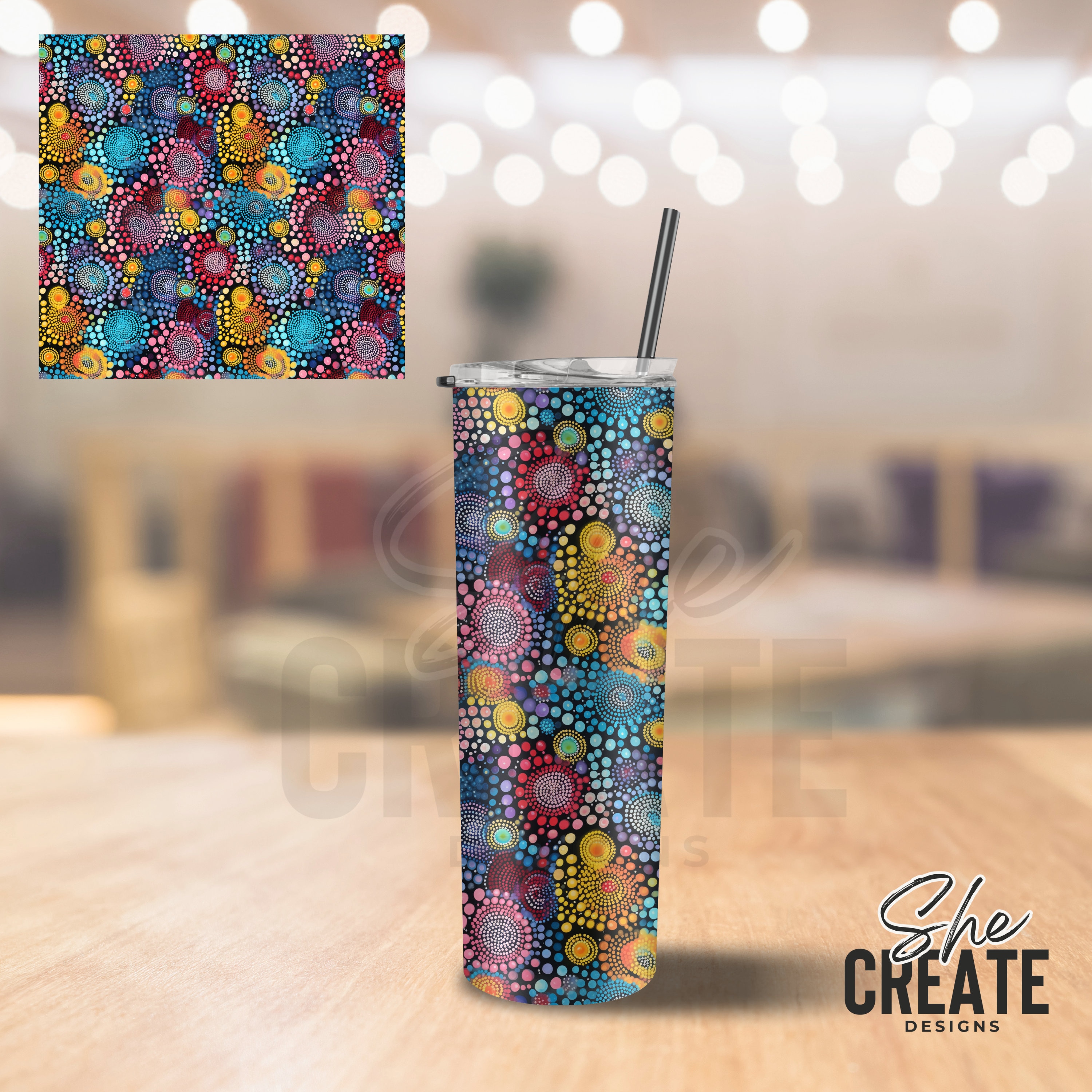 Colorful Aboriginal Pattern Sublimation Design Wrap Seamless Straight ...