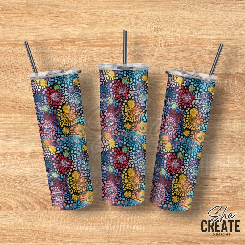 Colorful Aboriginal Pattern Sublimation Design Wrap Seamless Straight ...