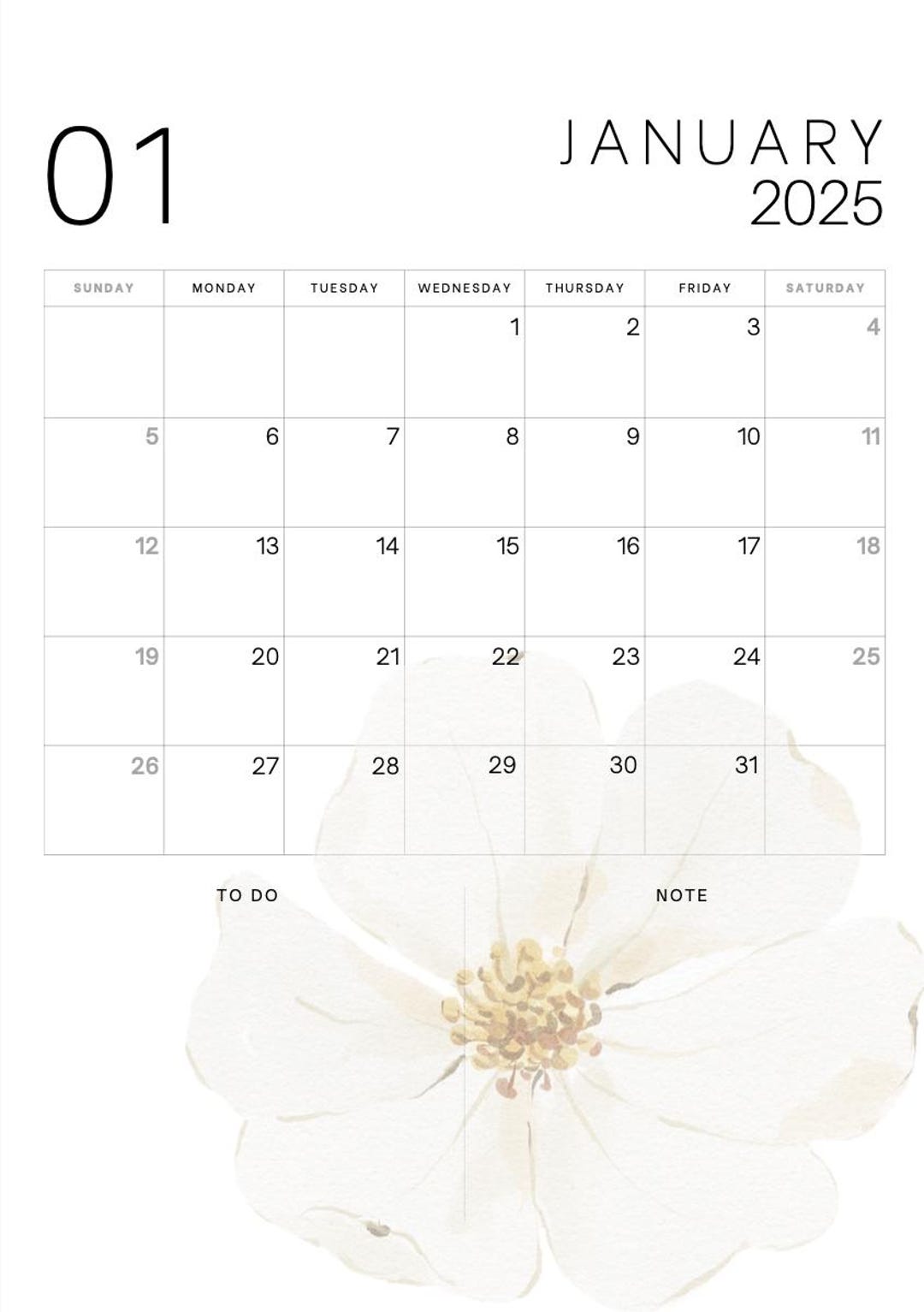 2025 Calendar: Every Month, a New Blossom Awaits | Calendar Template ...