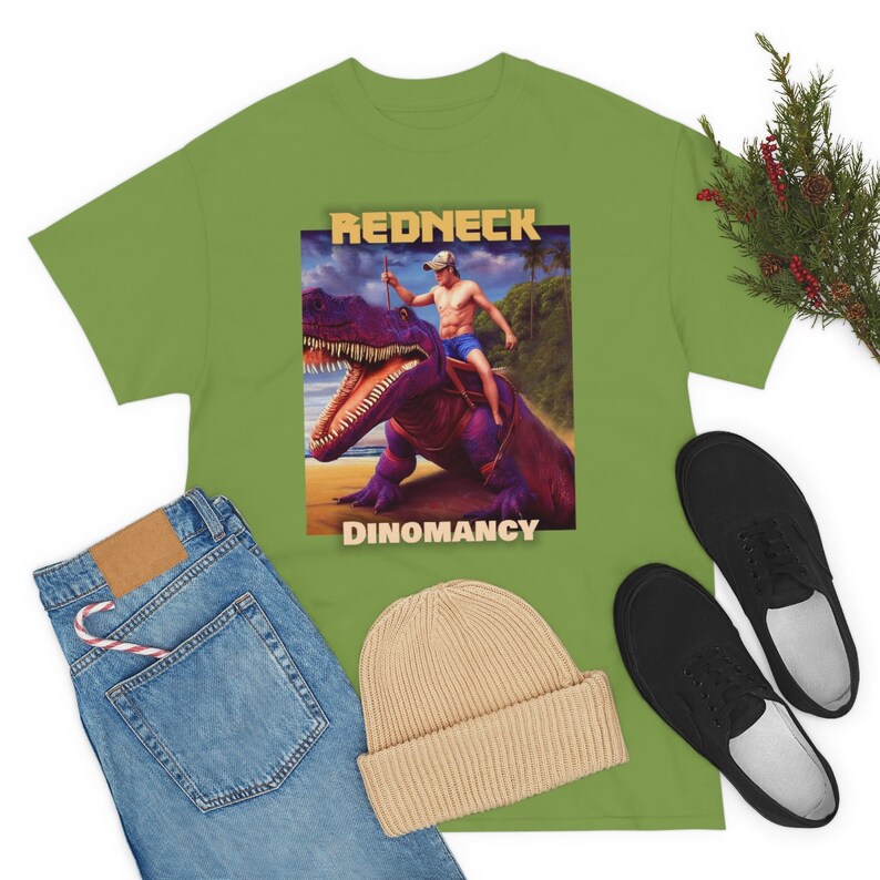 Redneck Dinomancy by Builderjun Dinosaur WTF Novelty Graphic T-shirt ...