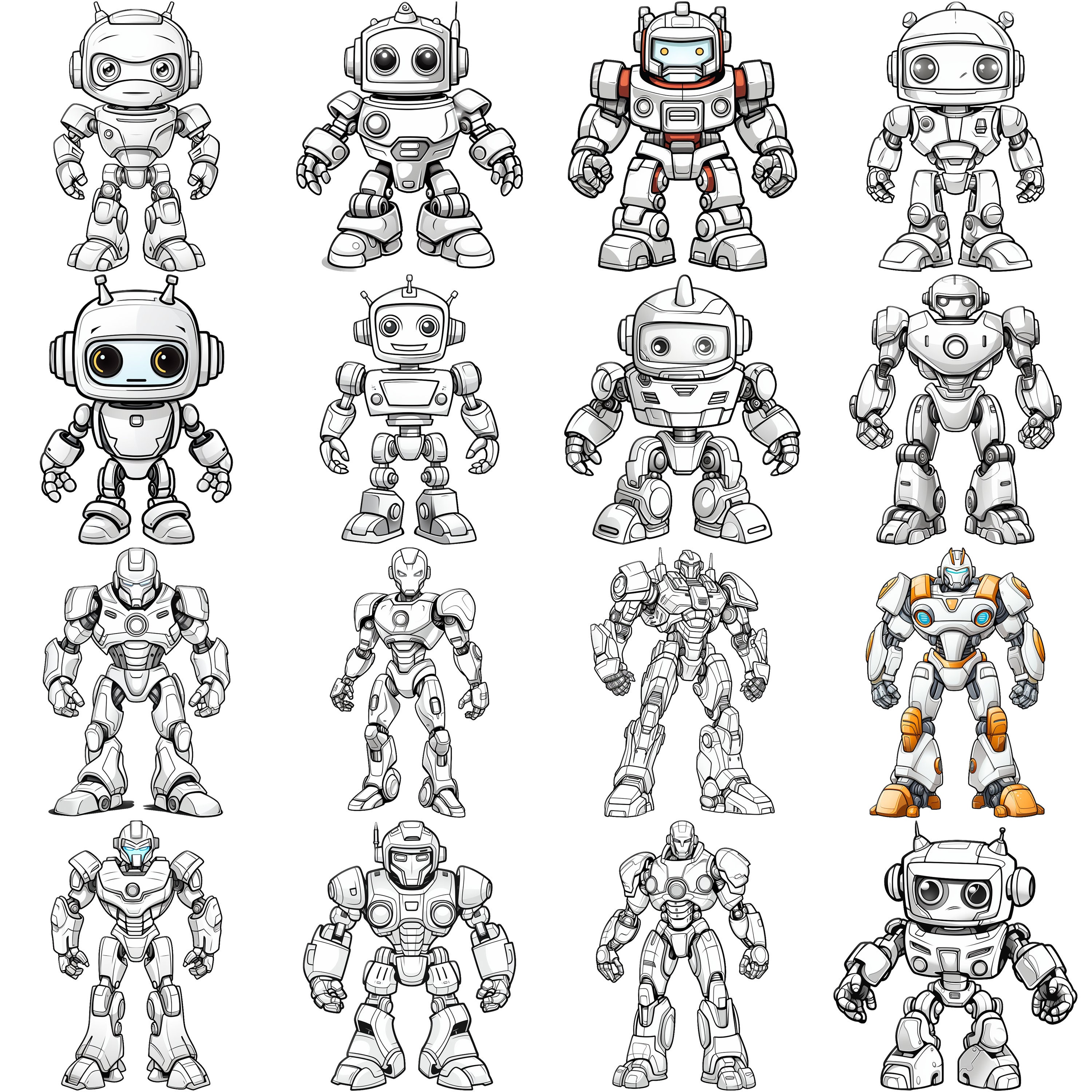 100+ Procreate Robot Stamps | Robot Guides | Instant Digital Download ...