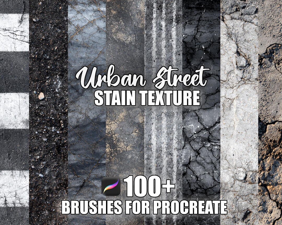 Urban Street Texture Procreate Brushes: 100+ Seamless Stain Patterns ...