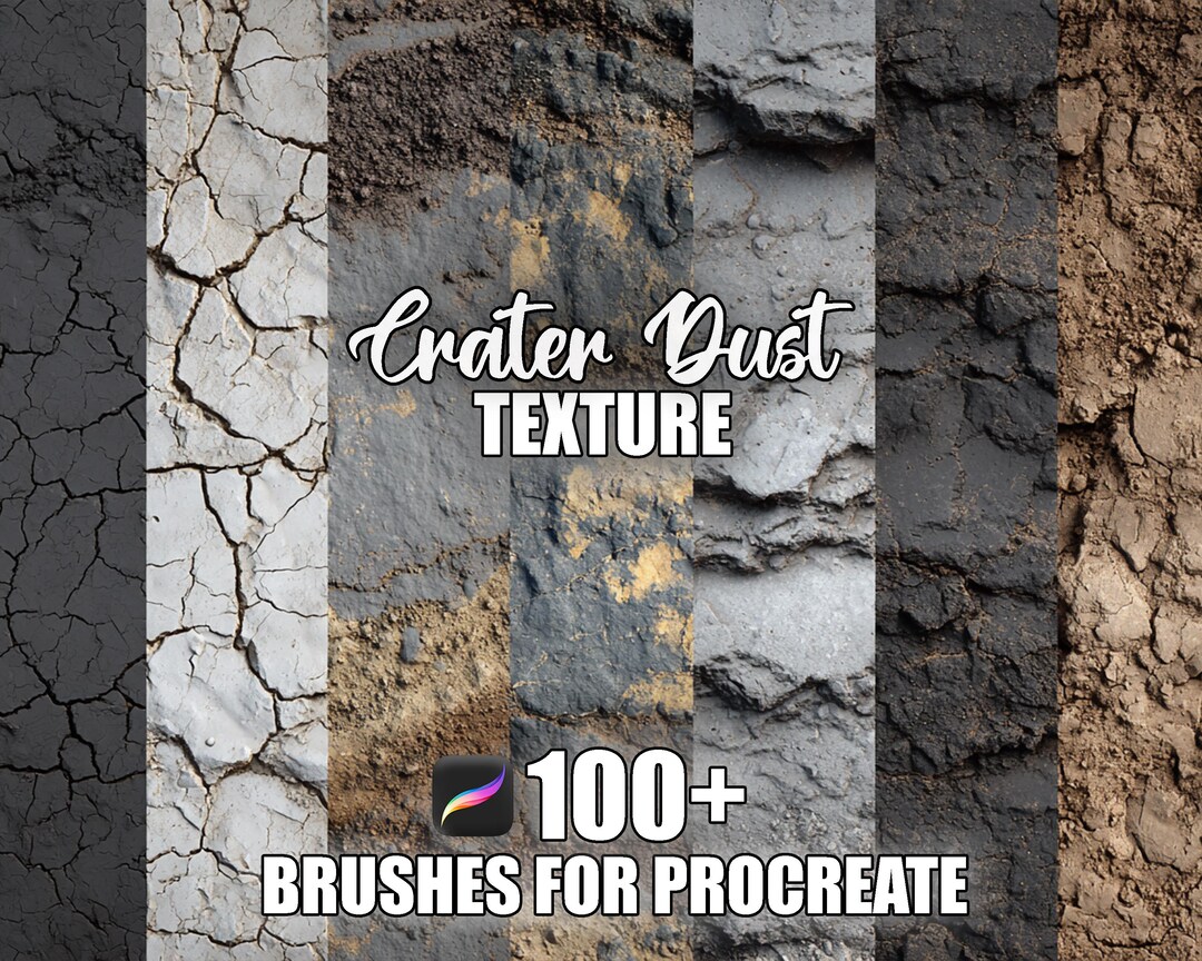 100+ Crater Dust Texture Procreate Pattern Brushes | Seamless Textures ...