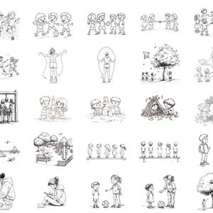 100+ School Playground Stamps | Procreate Brushes | Instant Digital ...