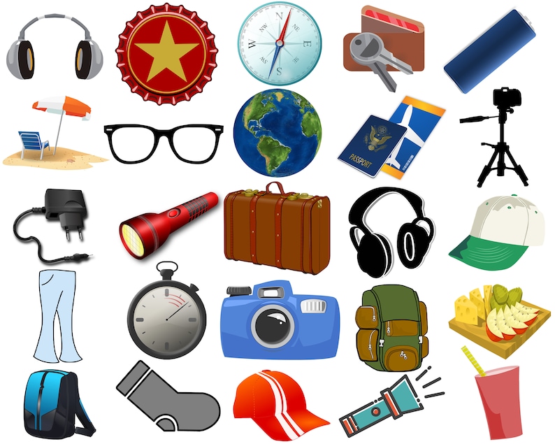 Travel Clipart Bundle Travel Clip Art Travel Llustrations - Etsy