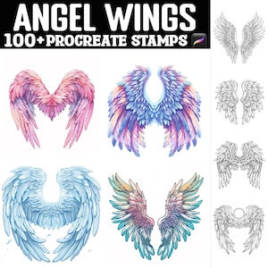 100+ Angel Wings Procreate Stamps | Procreate Brushes | Instant Digital ...